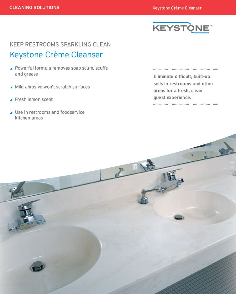 Keystone Crème Cleanser Sell Sheet