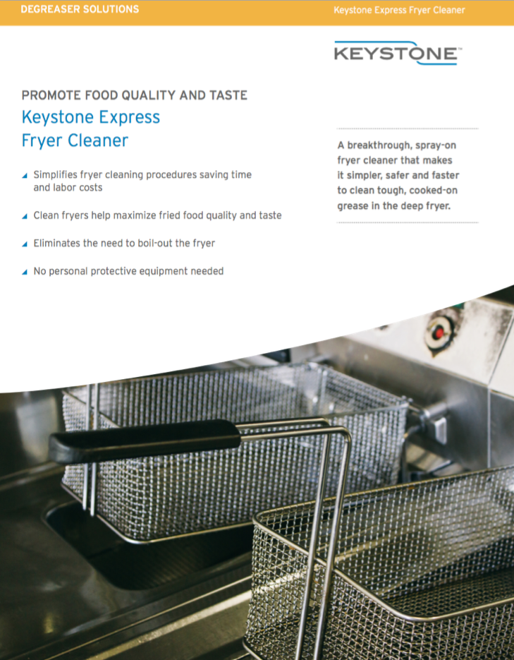 Keystone Express Fryer Cleaner Sell Sheet