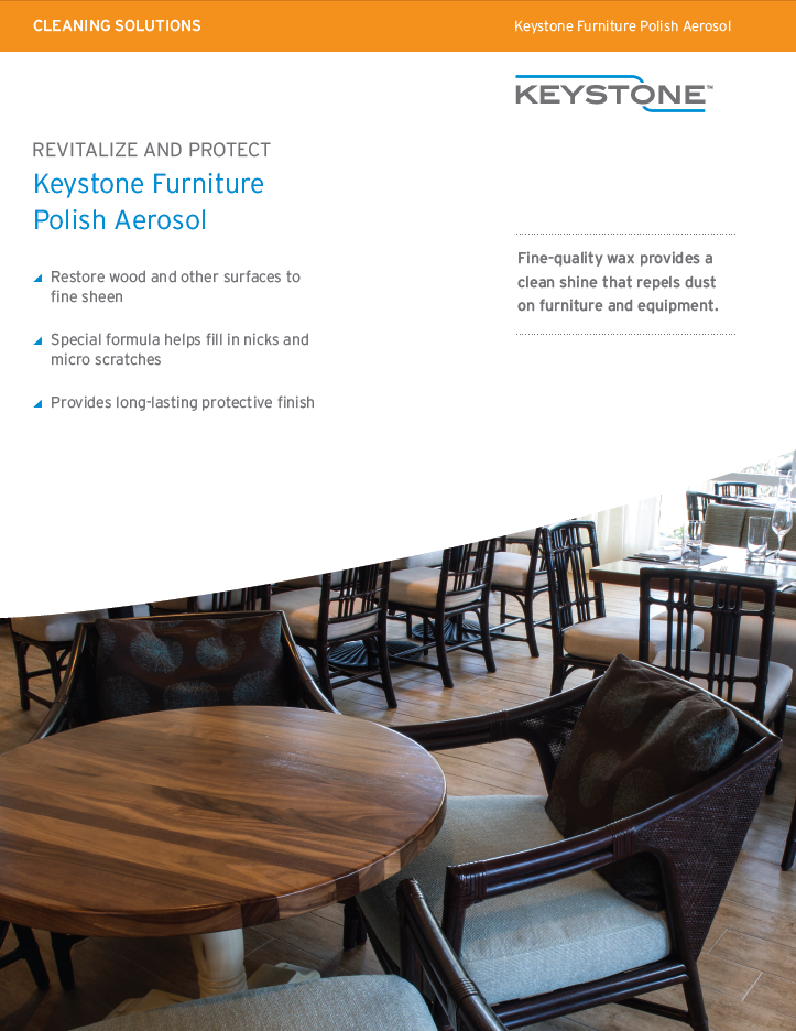 Keystone Furniture Polish Aerosol Sell Sheet