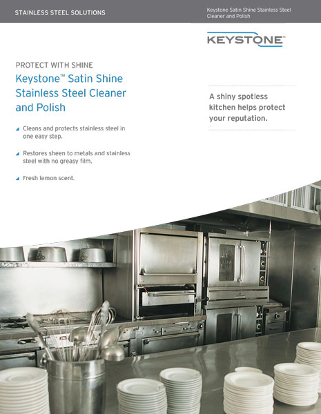 Keystone Satin Shine Stainless Steel Cleaner & Polish Sell Sheet