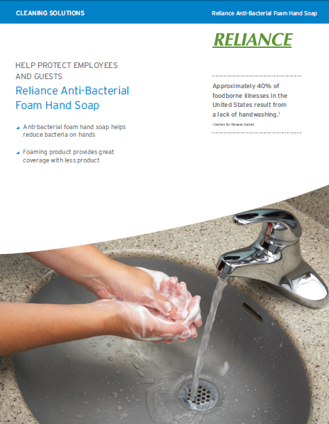 Reliance Anti-Bacterial Foam Hand Soap Sell Sheet