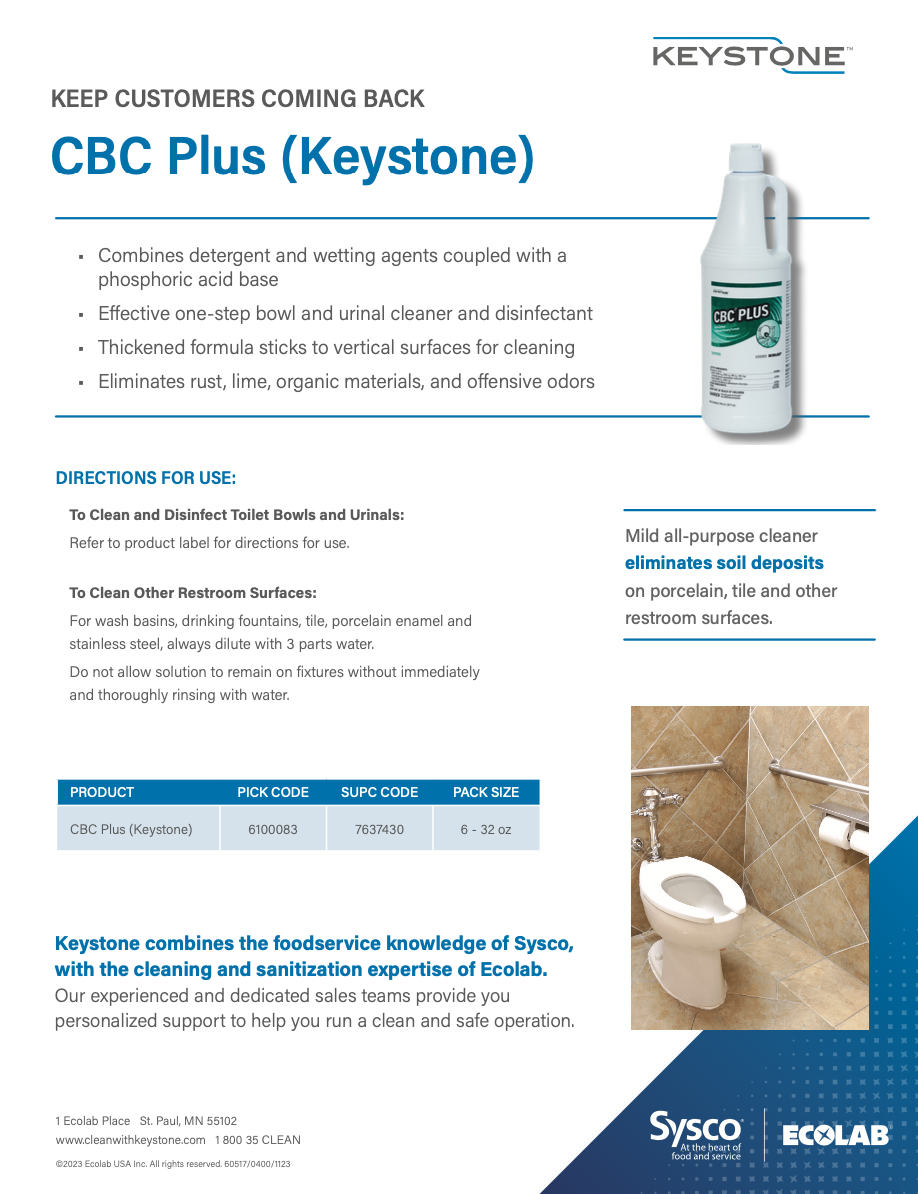 Keystone CBC Plus Sell Sheet